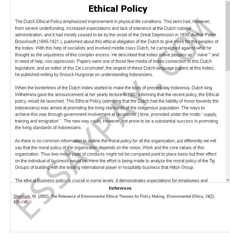 Ethical Policy Essay Example For Free 830 Words EssayPay Ethical Policy Essay Example For Free 830 Words EssayPay